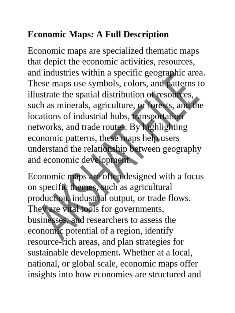 Economic Maps | PDF | Map | Agriculture