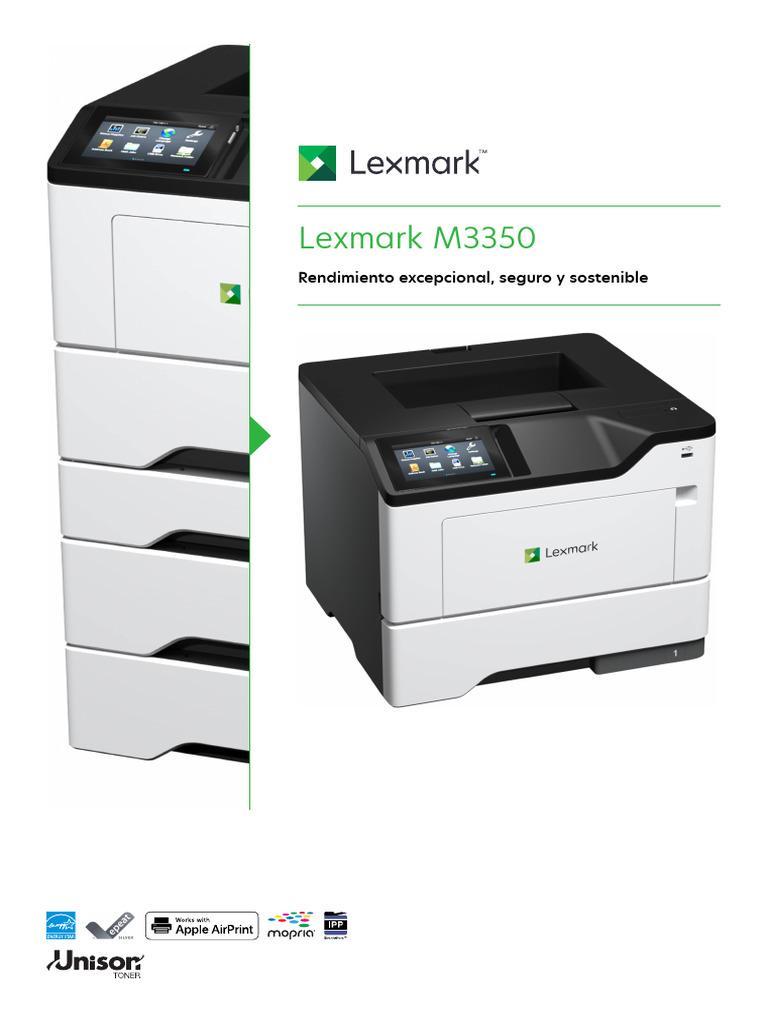 Lexmark M3350: Rendimiento Excepcional, Seguro y Sostenible | PDF ...