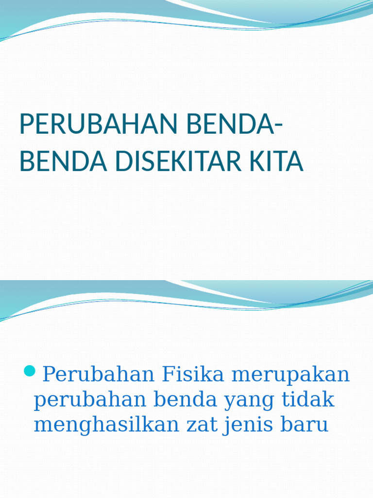 Perubahan Benda-Benda Disekitar Kita | PDF