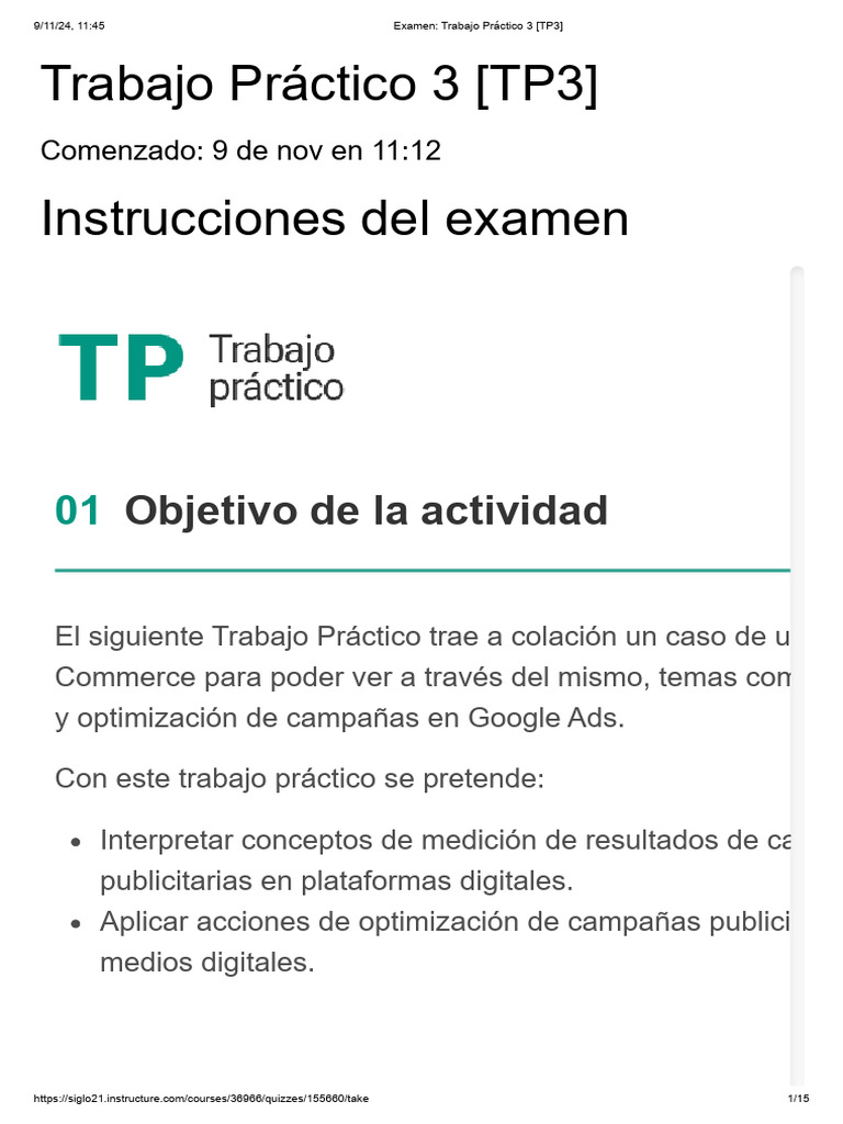 Examen - Trabajo Práctico 3 (TP3) Certif Digitales ANi 100% | PDF | Informática