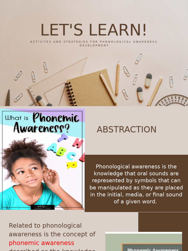 Phonological Awareness Activities | PDF | Phonology | Phoneme