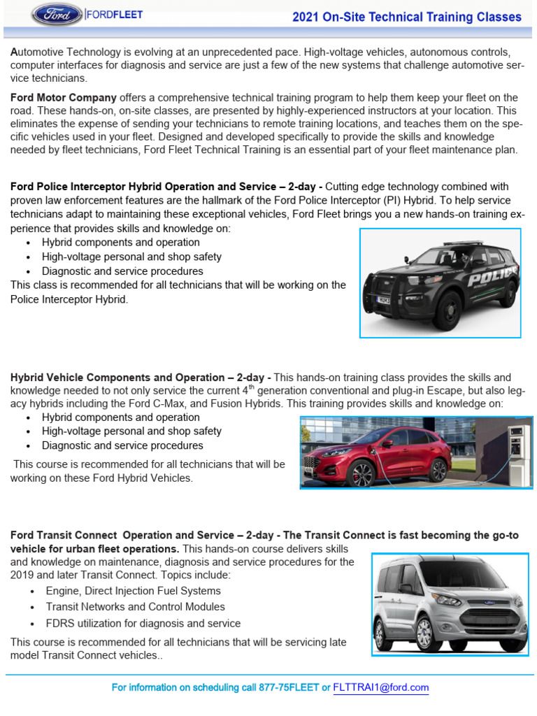 Ford Fleet Technical Training Courses | PDF | Anti Lock Braking System ...