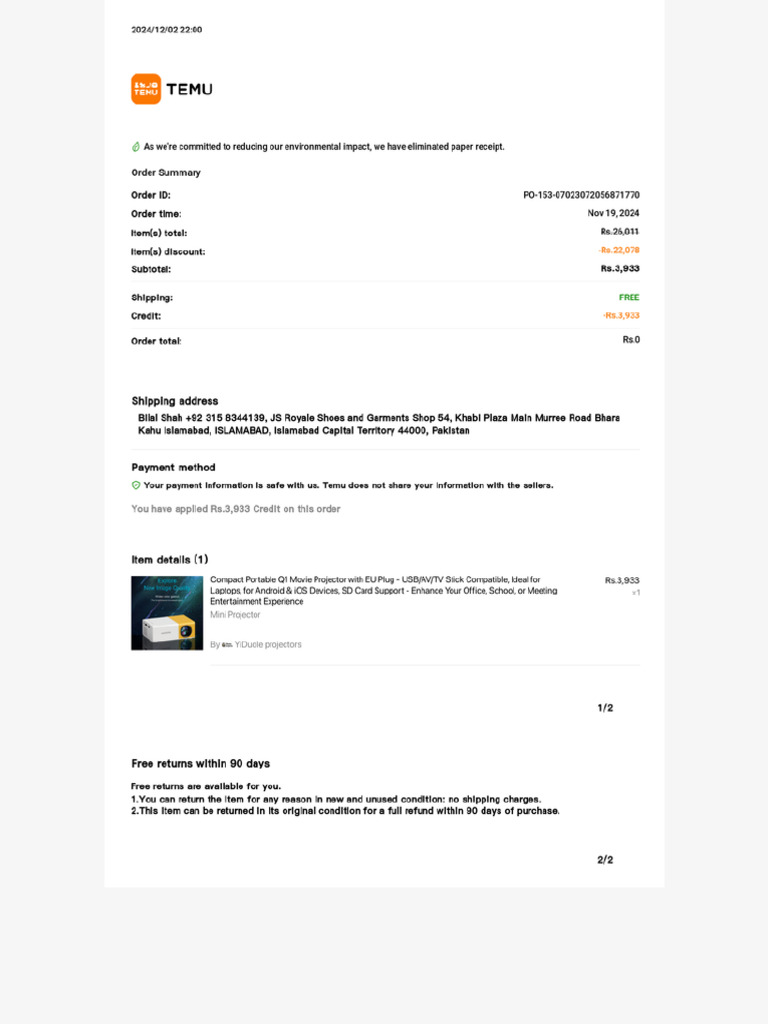 Temu Web Document | PDF