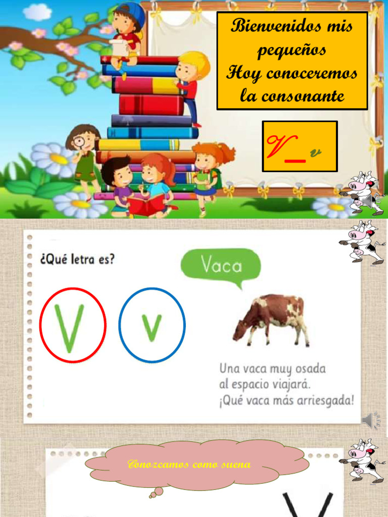 Aprende la consonante V en español | PDF