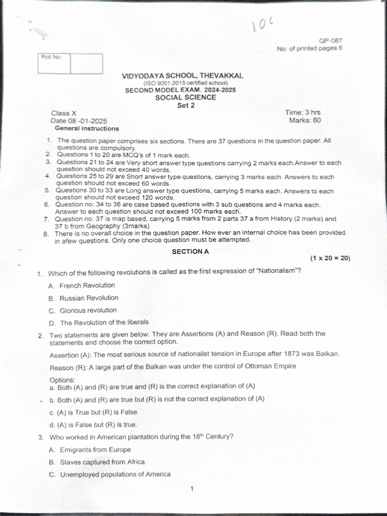 Social Science Set 2 | PDF