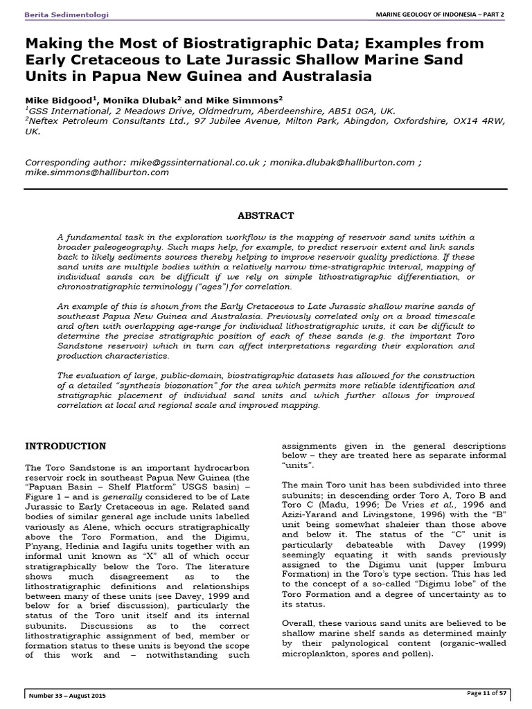 Bidgood Et Al 2015 Making The Most of Biostratigraphic Data | PDF ...