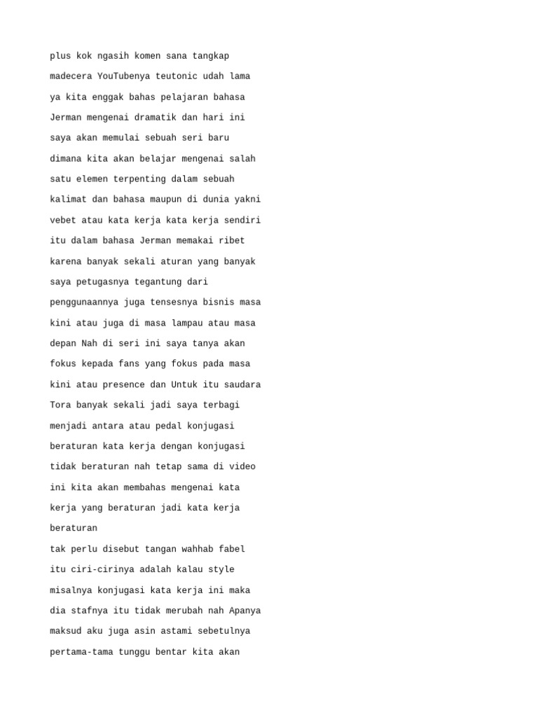 [Indonesian (auto-generated)] KONJUGASI Kata Kerja Bahasa Jerman _ Kata ...