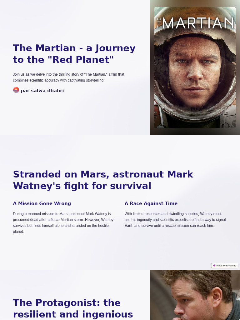 The Martian A Journey To The Red Planet | PDF | Mars | Astronautics