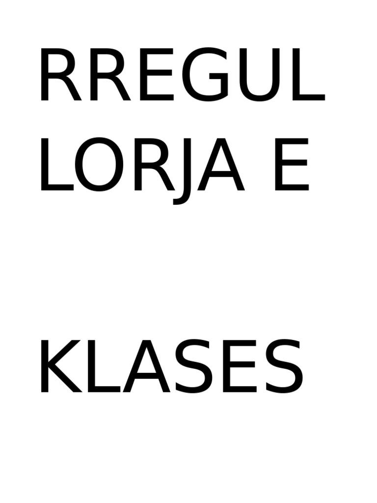 Rregullorja e Klases | PDF