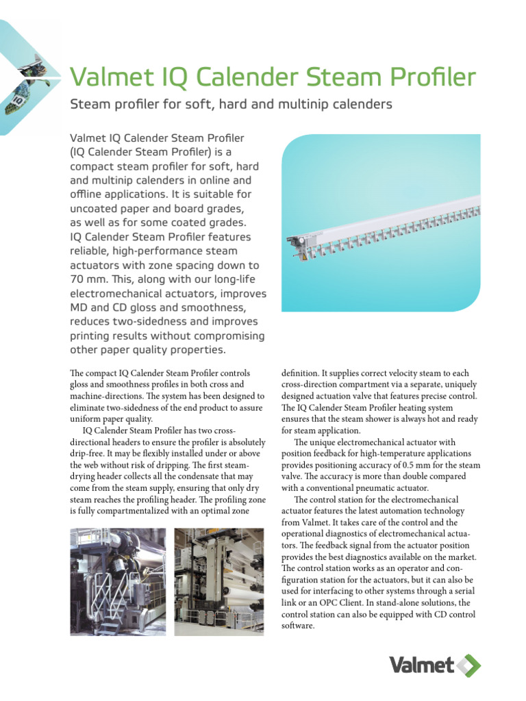 BR81229 - EN - 02 Valmet IQ Calender Steam Profiler | PDF | Actuator ...
