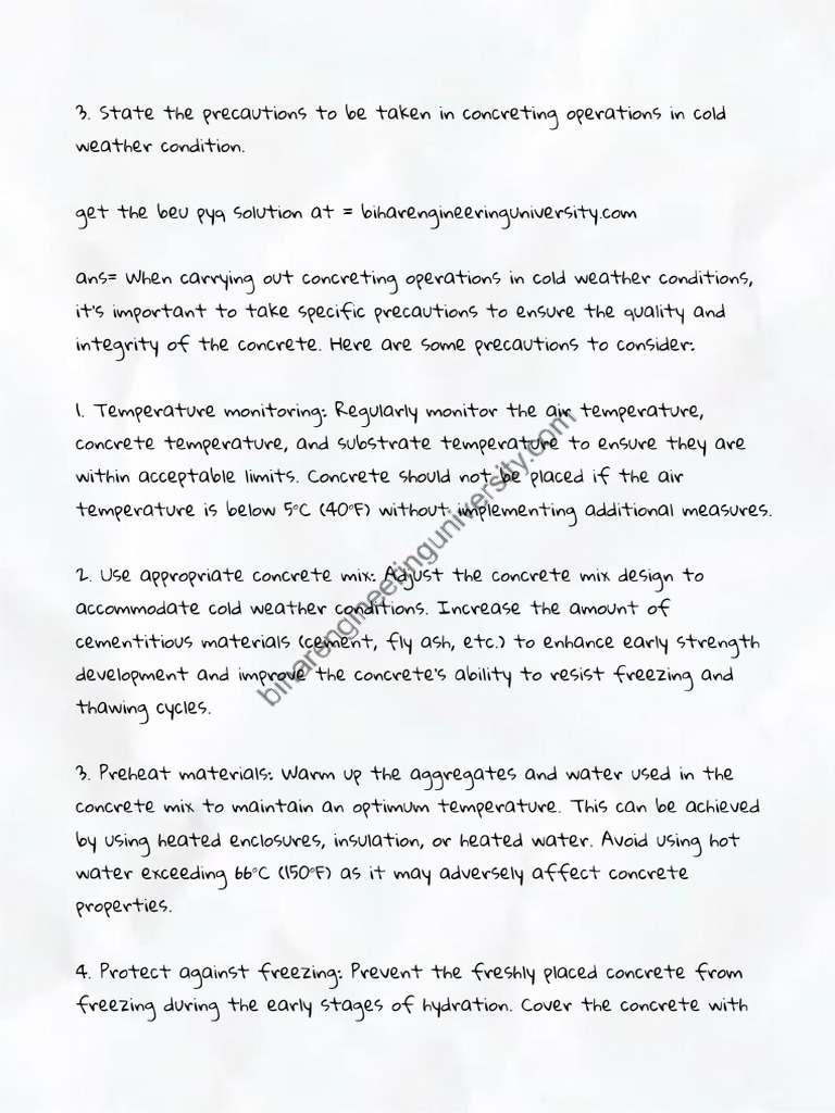 Beu Pyq Solution Concrete Technology 2021 3b | PDF