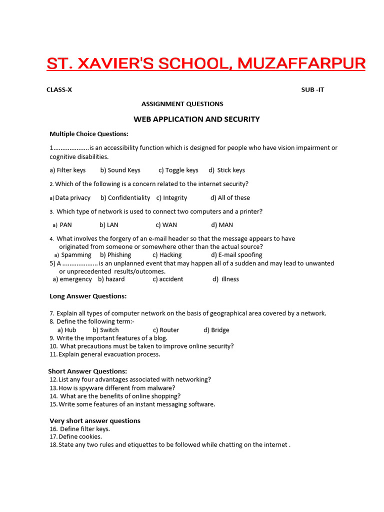 Class X Assingment Final | PDF