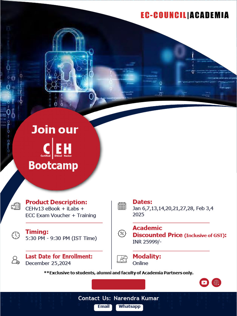 EC-Council - Academia Flyer - January Batch 2025 | PDF | Security ...