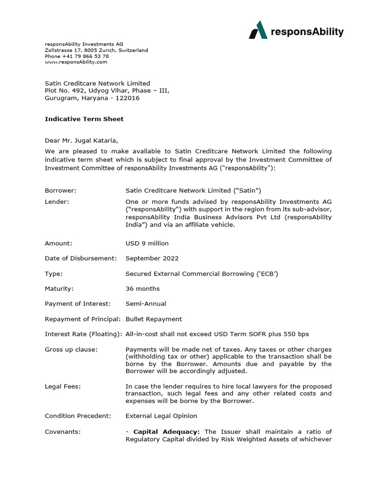 Satin Creditcare Loan Terms | PDF | Loans | Refinancing