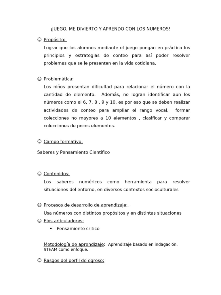 Los Numeros | PDF | Aprendizaje | Pensamiento