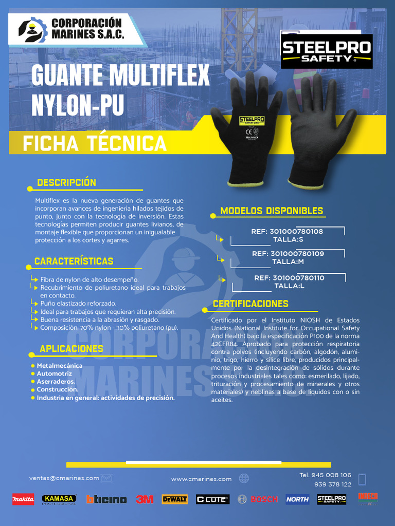 Guante Multiflex Reforzado para Protección | PDF | Guante | Materiales