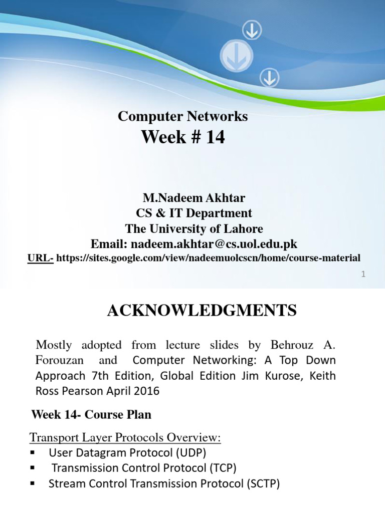 31-12-24 02-01-25 Lecture Notes (Wk-14) | PDF | Transmission Control ...