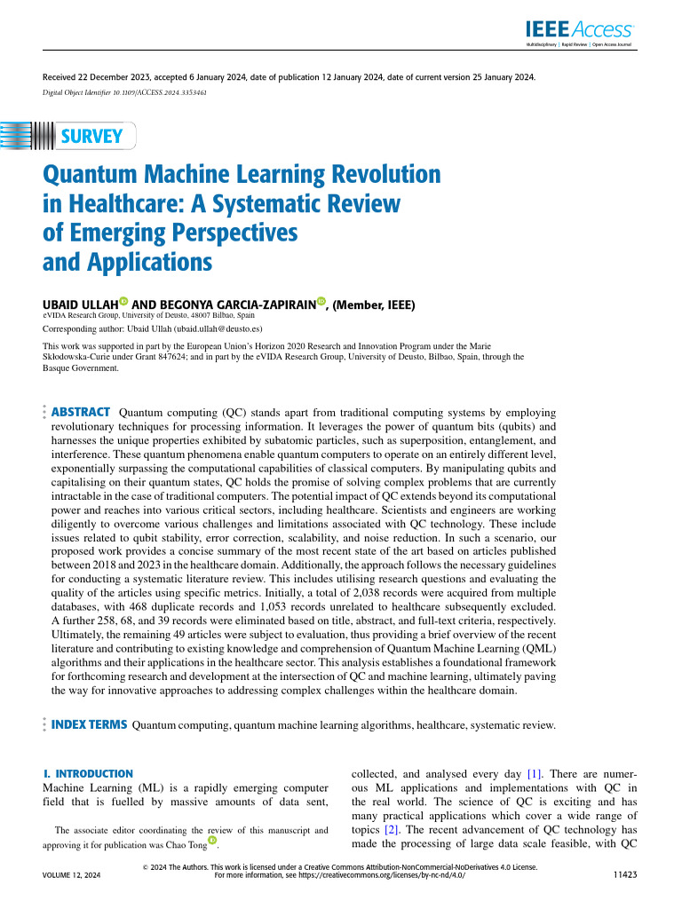 Quantum Machine Learning in Healthcare | PDF | Quantum Computing ...