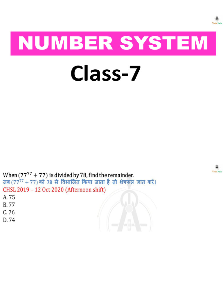 number system 7 q | PDF