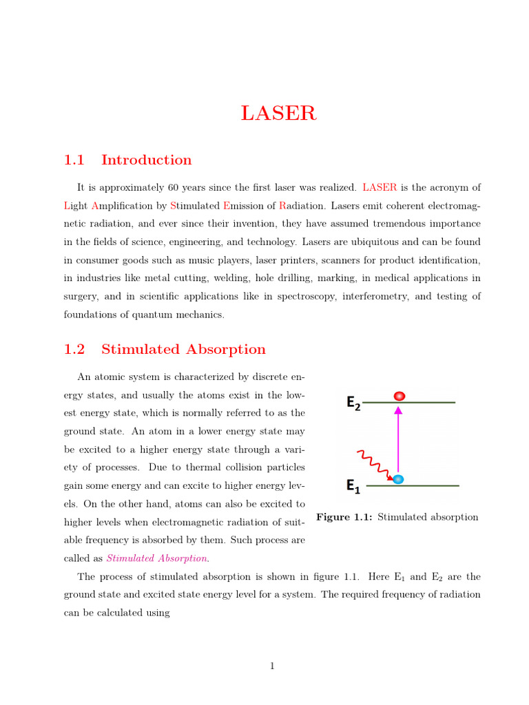 Lasers2 | PDF | Laser | Emission Spectrum