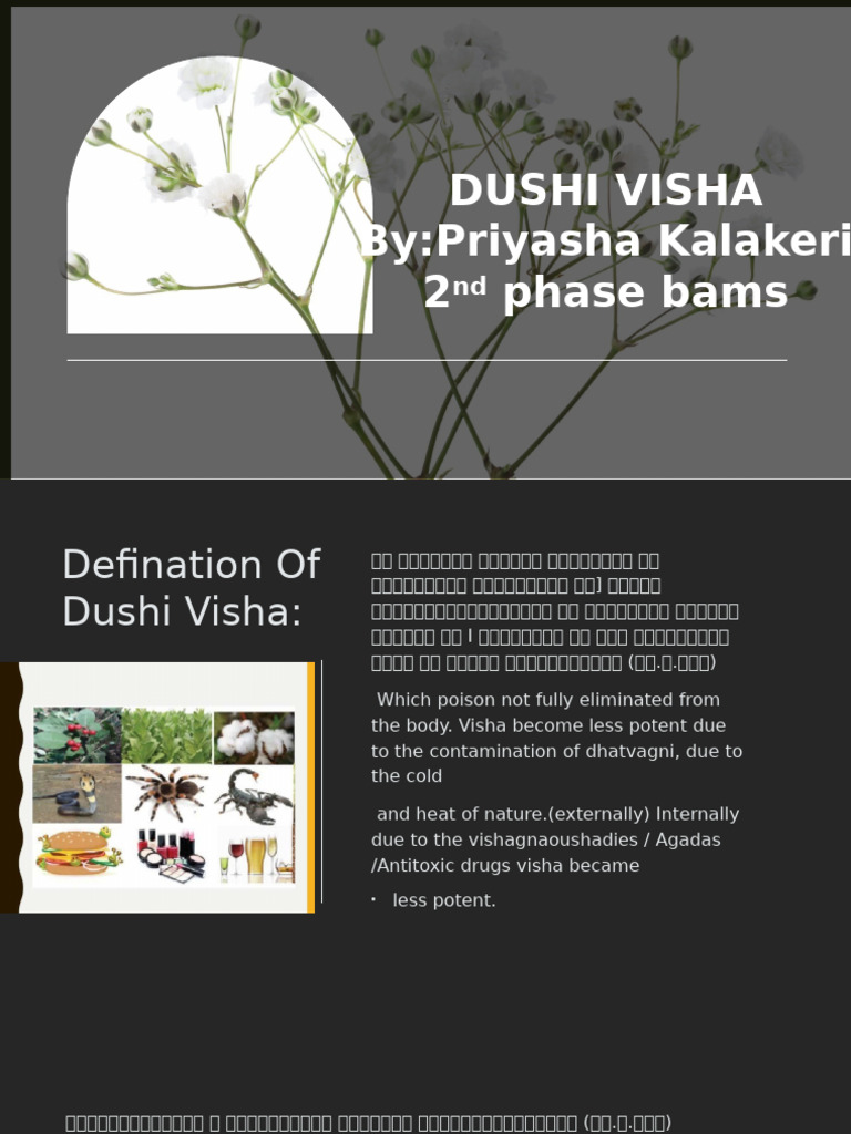 Dooshi Visha | PDF | Ayurveda | Diseases And Disorders