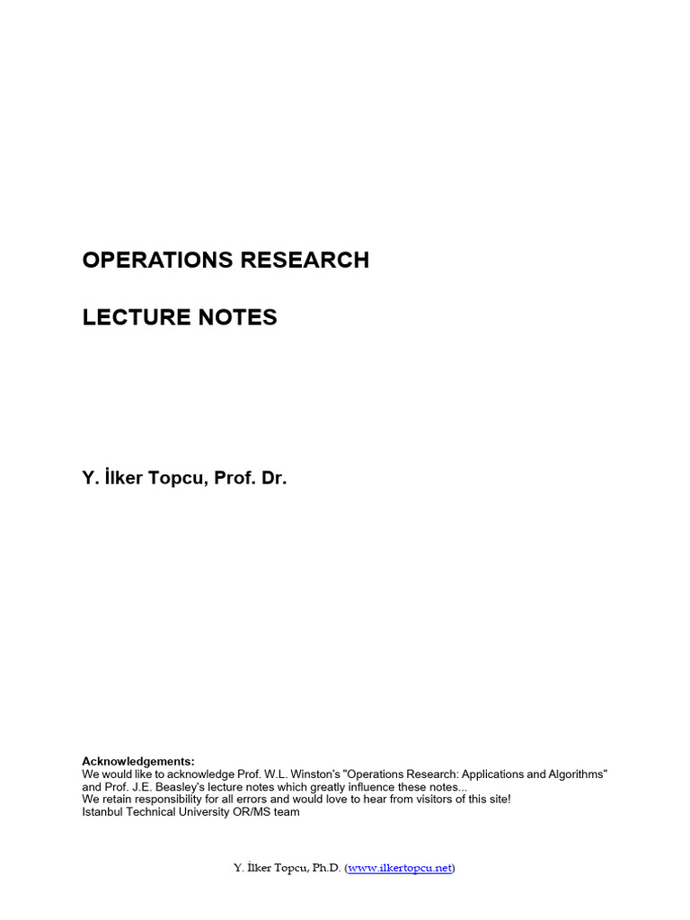 operation research 2 | PDF | Mathematical Optimization | Linear Programming