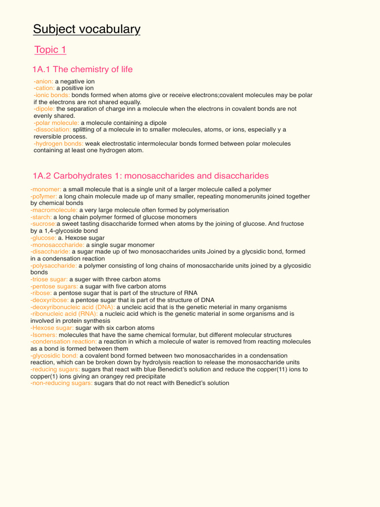 Key Terms in Biochemistry Explained | PDF | Atrium (Heart) | Ventricle ...