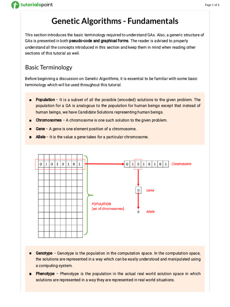 Genetic Algorithms - Fundamentals | PDF | Fitness (Biology) | Genetic Algorithm