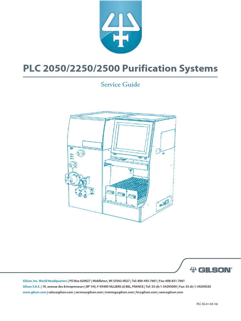 PLC 2050/2250/2500 Service Guide | PDF | Valve | Pump