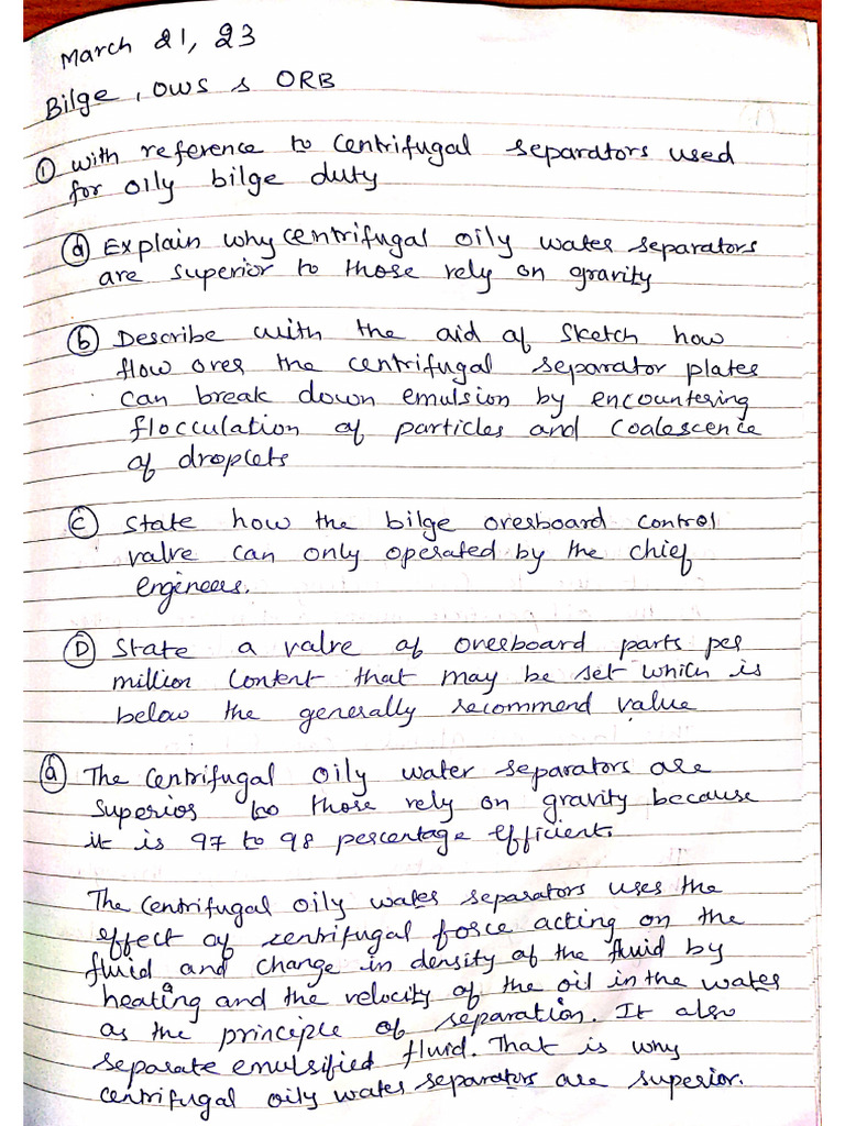 Bilge, Ows, Orb 2017 To 2023 | PDF