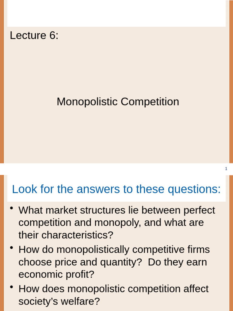 Monopolistic Competition Explained | PDF | Monopoly | Profit (Economics)