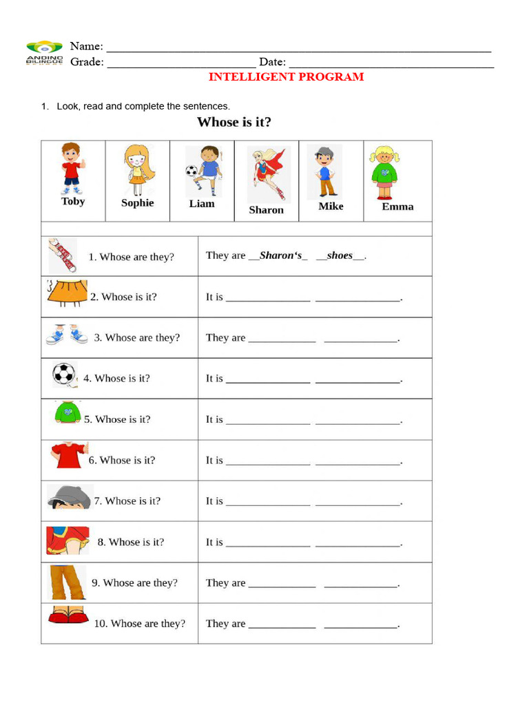 WHOSE 08_08_22 TO 08_12_22 2nd Grade | PDF