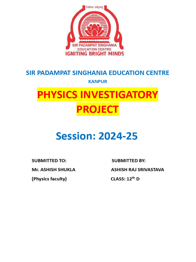 Physics Project on Single Slit Diffraction | PDF | Diffraction | Waves