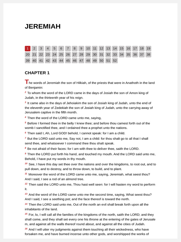 Jeremiah | PDF | Jeremiah | Thou