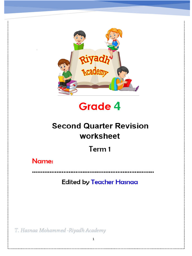 Grade 4 Second Quarter Revision Worksheets (2) | PDF | Water | Fish