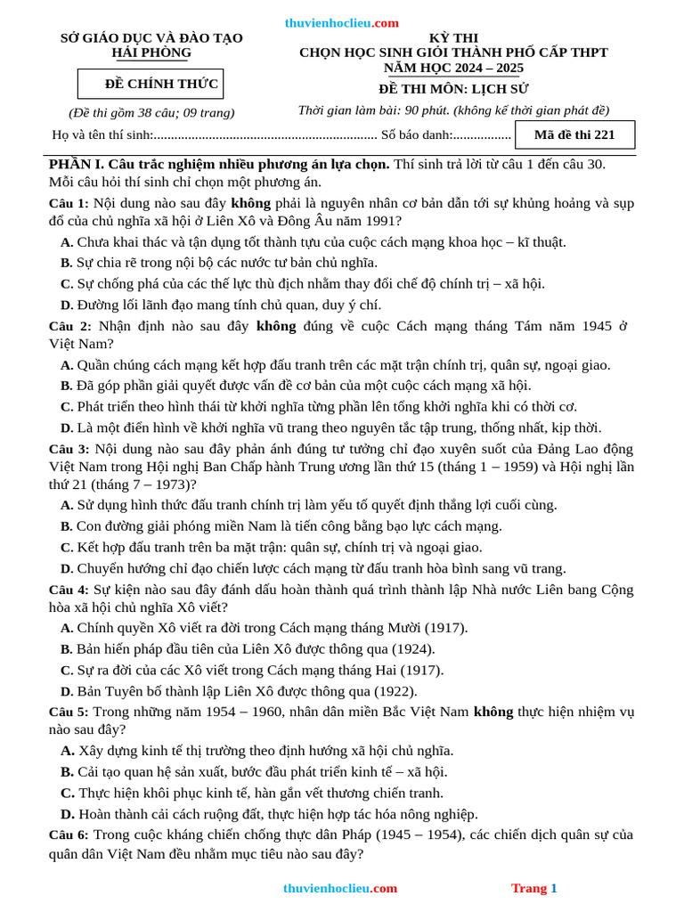 De HSG Su 12 - Hai Phong (2024 - 2025) | PDF