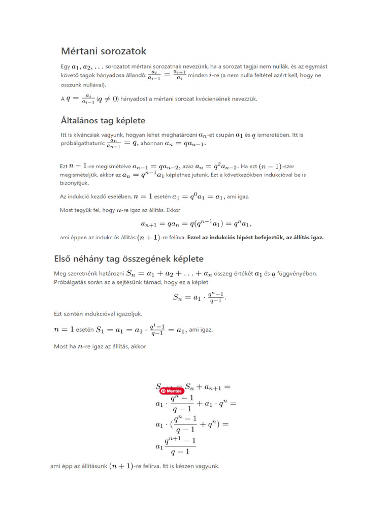 Mértani Sorozatok | PDF