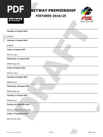 Betway Premiership Fixtures 2025-26 | PDF | Sports | Association Football