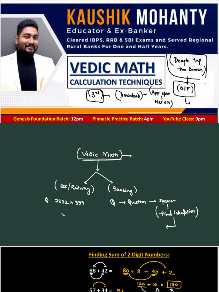 Vedic Maths Calculation | PDF