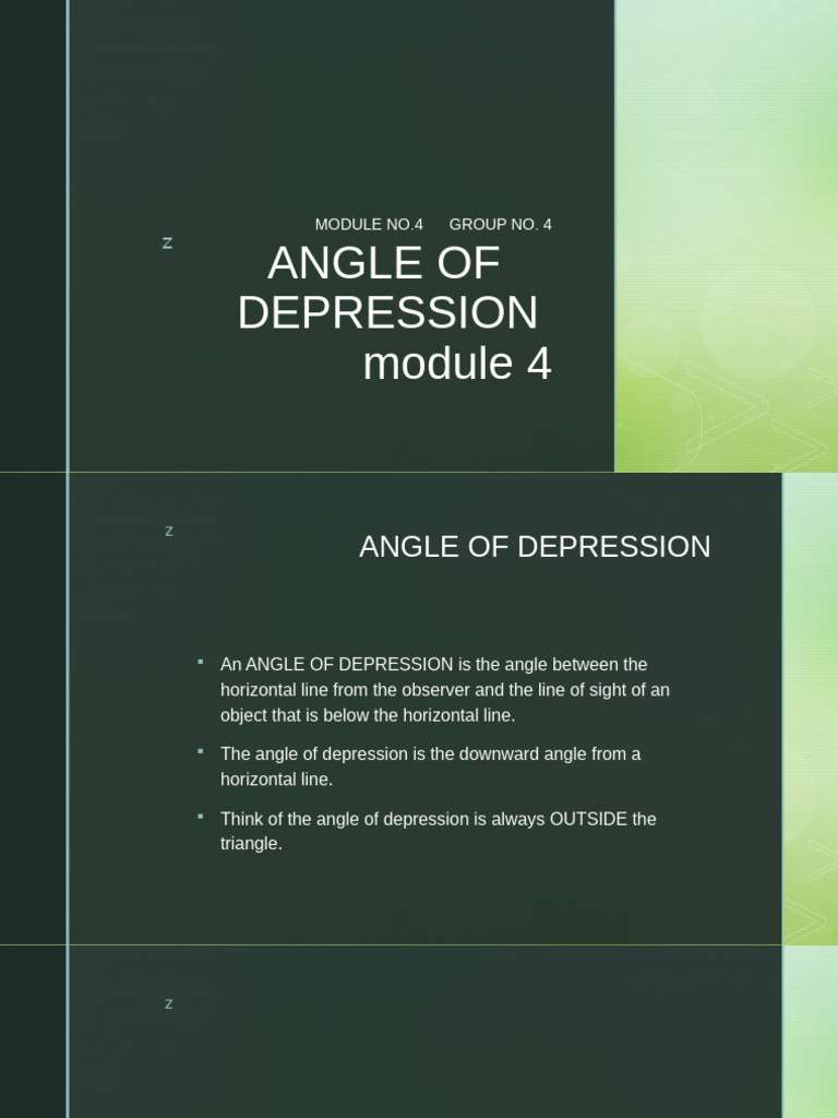 Understanding Angle of Depression | PDF