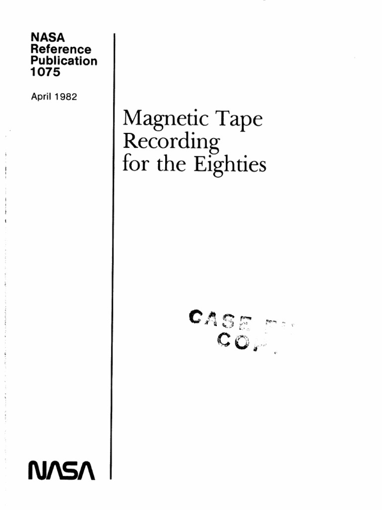 Magnetic Tape Recording For The Eighties: Nasa Reference Publication 1075 | PDF | Analog To ...