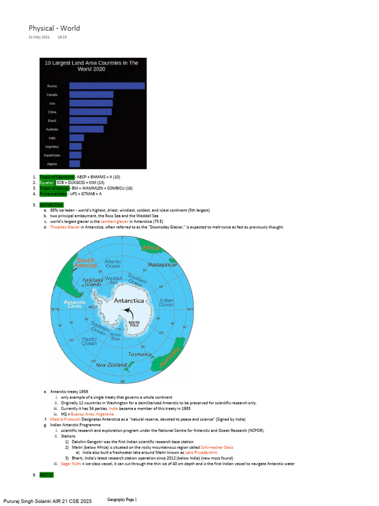 Physical-world | PDF | Antarctica | Sudan
