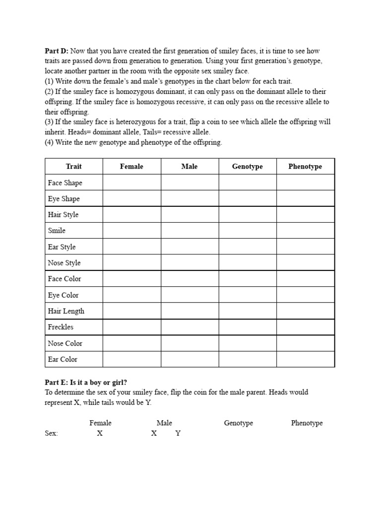 Smiley Face Genetics - Part 2 | PDF