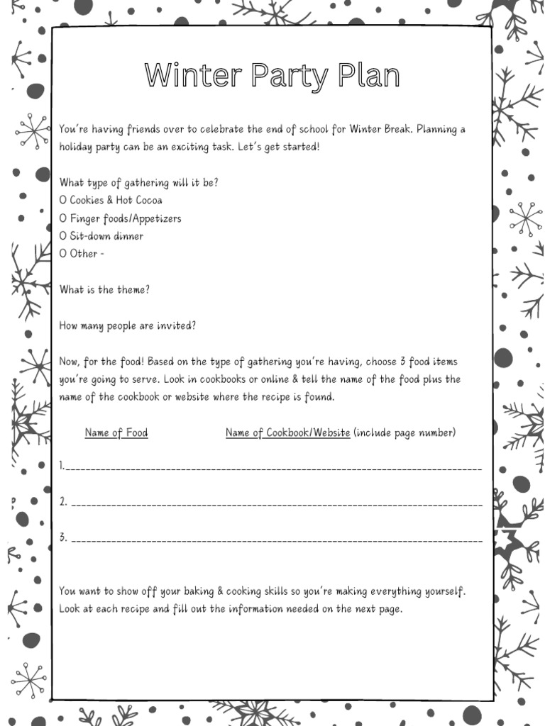 Winter Party Planning Guide | PDF