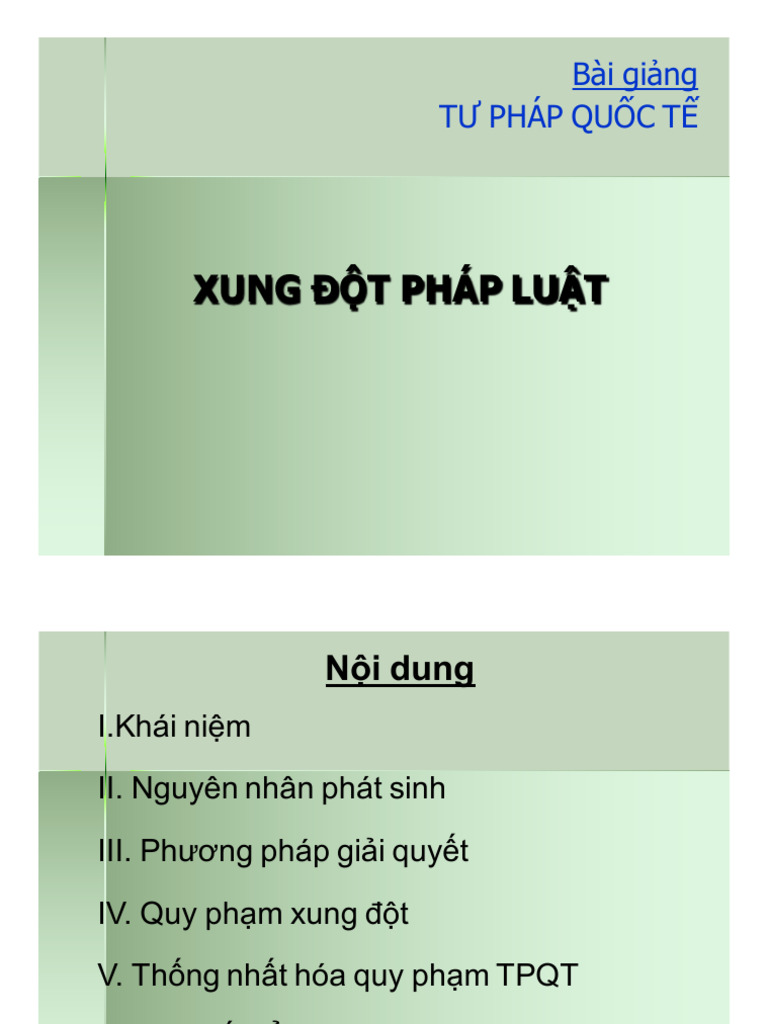Xung Dot Phap Luat | PDF