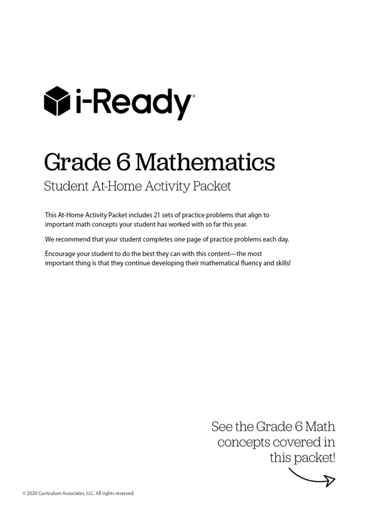 IReady Math Grade 6 (1) | PDF | Mathematics | Exponentiation