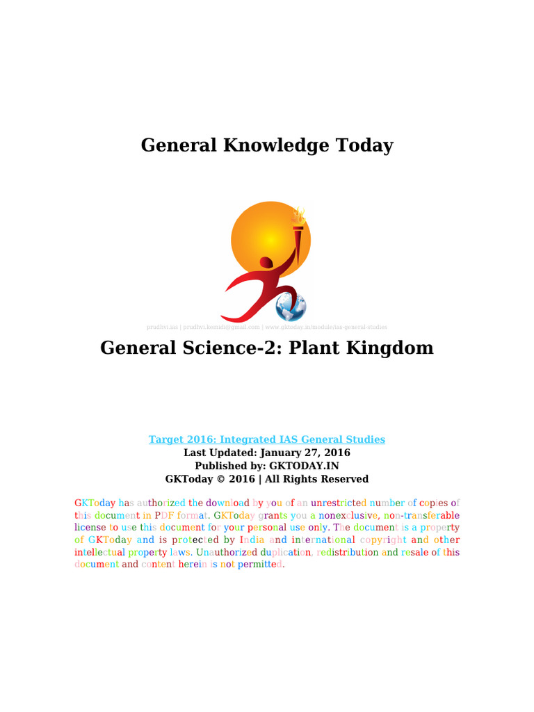General Science 2 Plant Kingdom | PDF | Virus | Influenza
