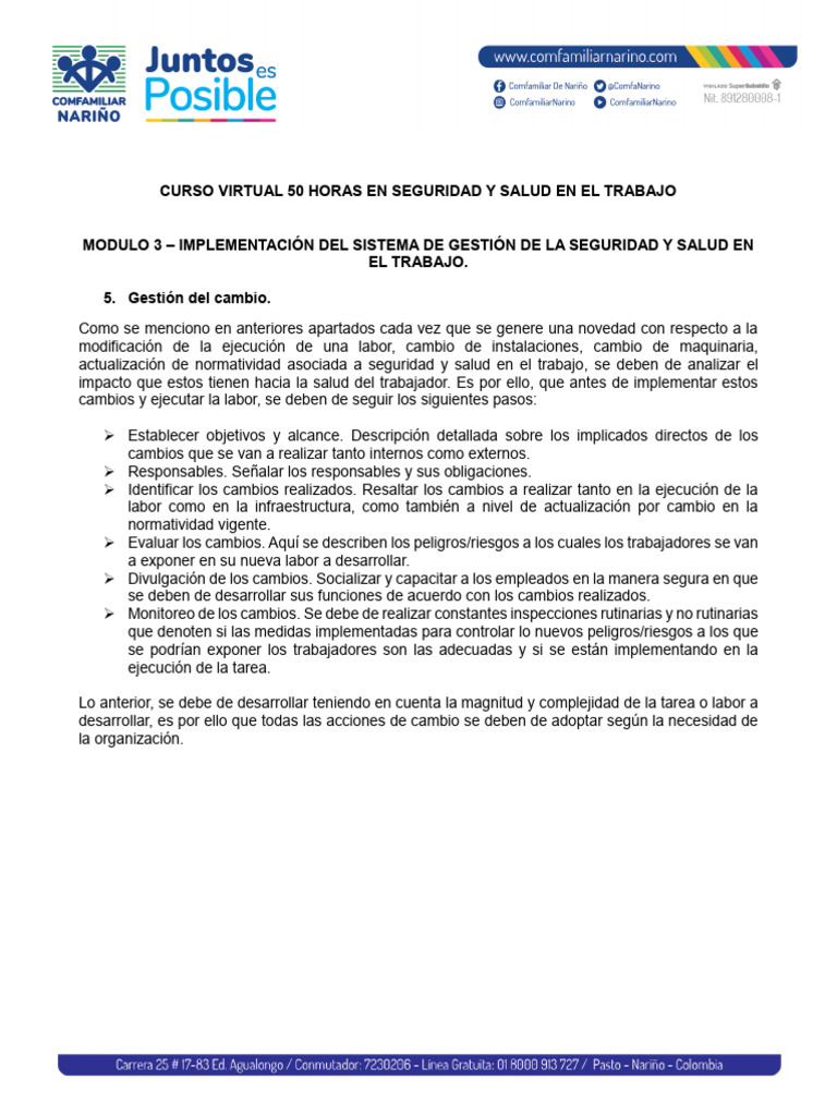 Modulo 3 5SG-SST 50 Horas | PDF