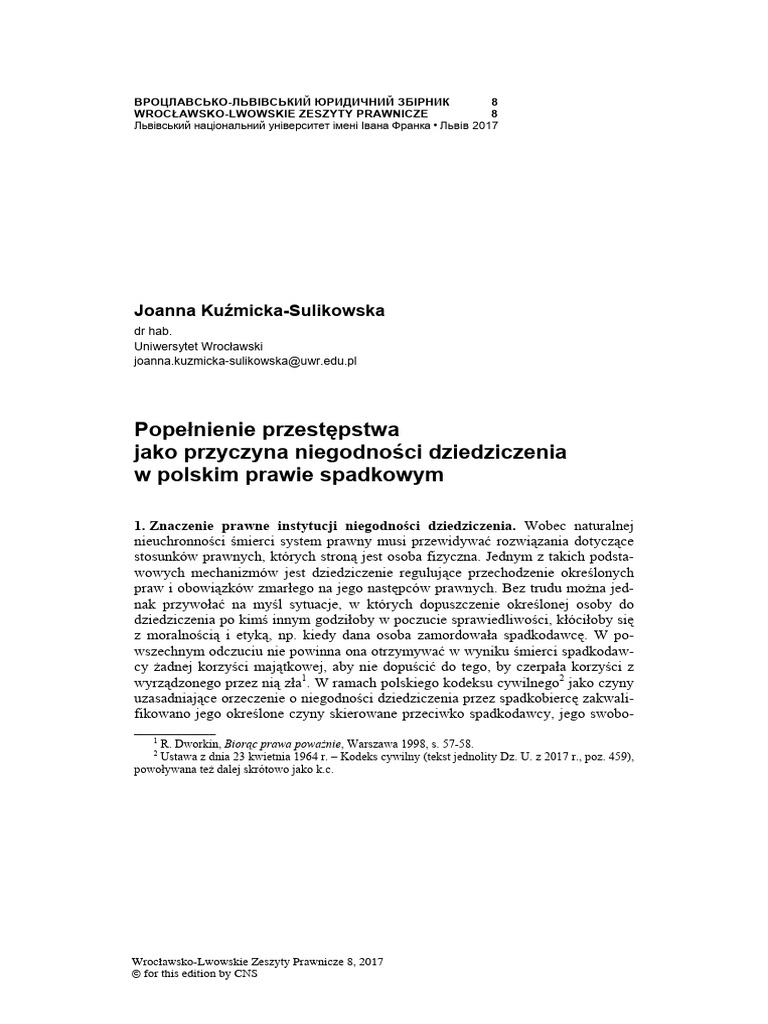Popełnienie+przestępstwa+jako+przyczyna+niegodności+dziedziczenia+w ...