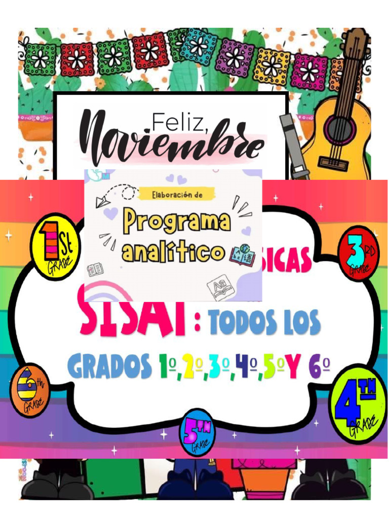 PORTADAS DE SISAT Y PLAN ANALITICO POR MES | PDF